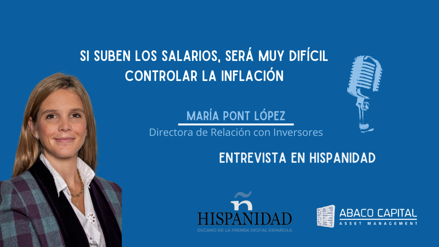 Entrevista a María Pont en Hispanidad - ABACO Capital
